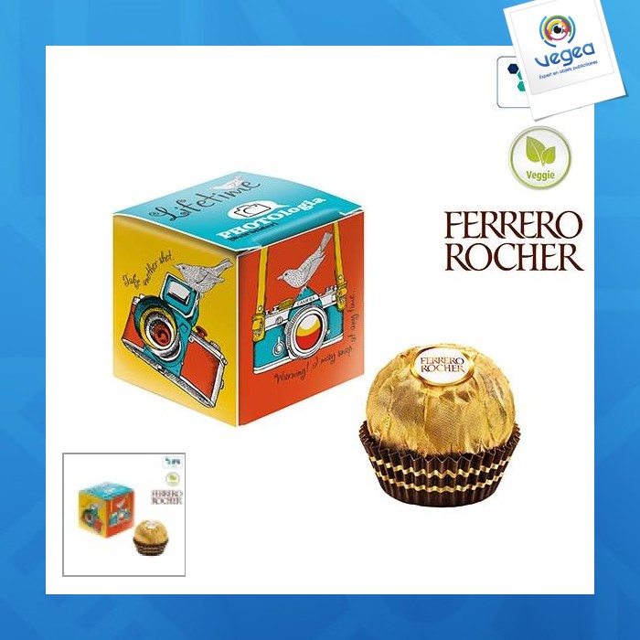 Advertising mini-cube with ferrero rocher | Promotional item ...