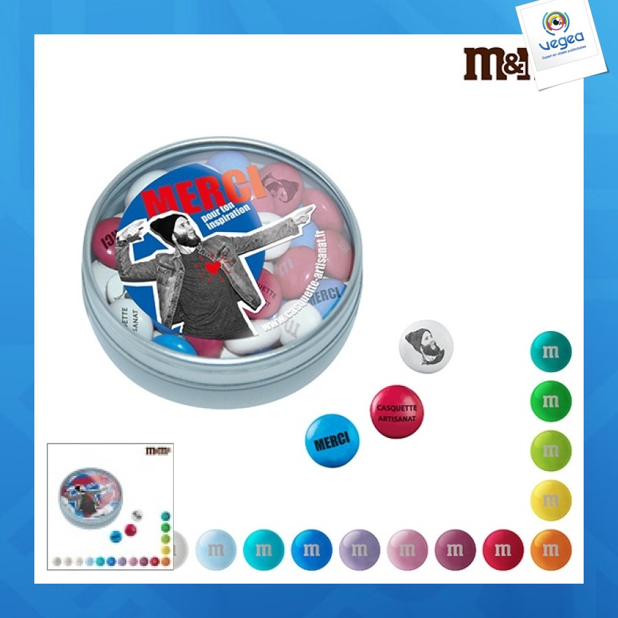 My m&m's® in transparent tin, 40 g | Goodies | 00073V0113850